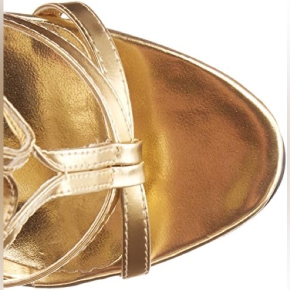 Ellie | Shoes | Ellie Metallic Gold Strappy Gladiator 5 Inches Silhetto ...